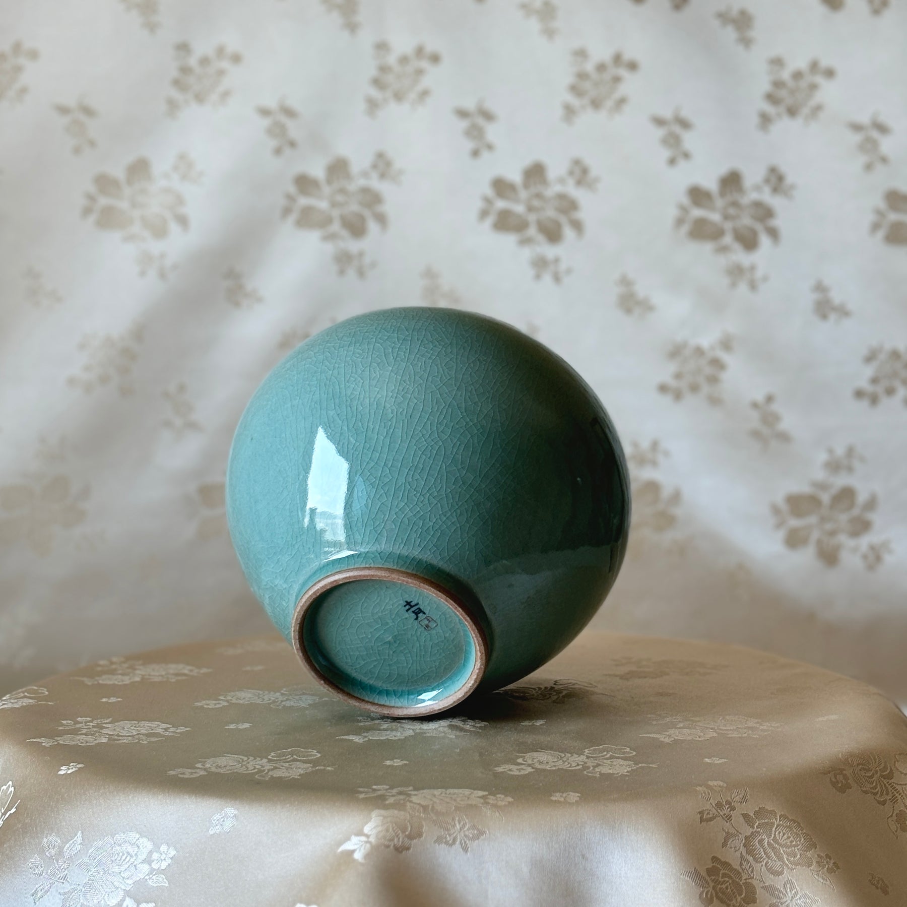 Korean Handmade Replica Celadon Vase with Phoenix Design – ArtinKo