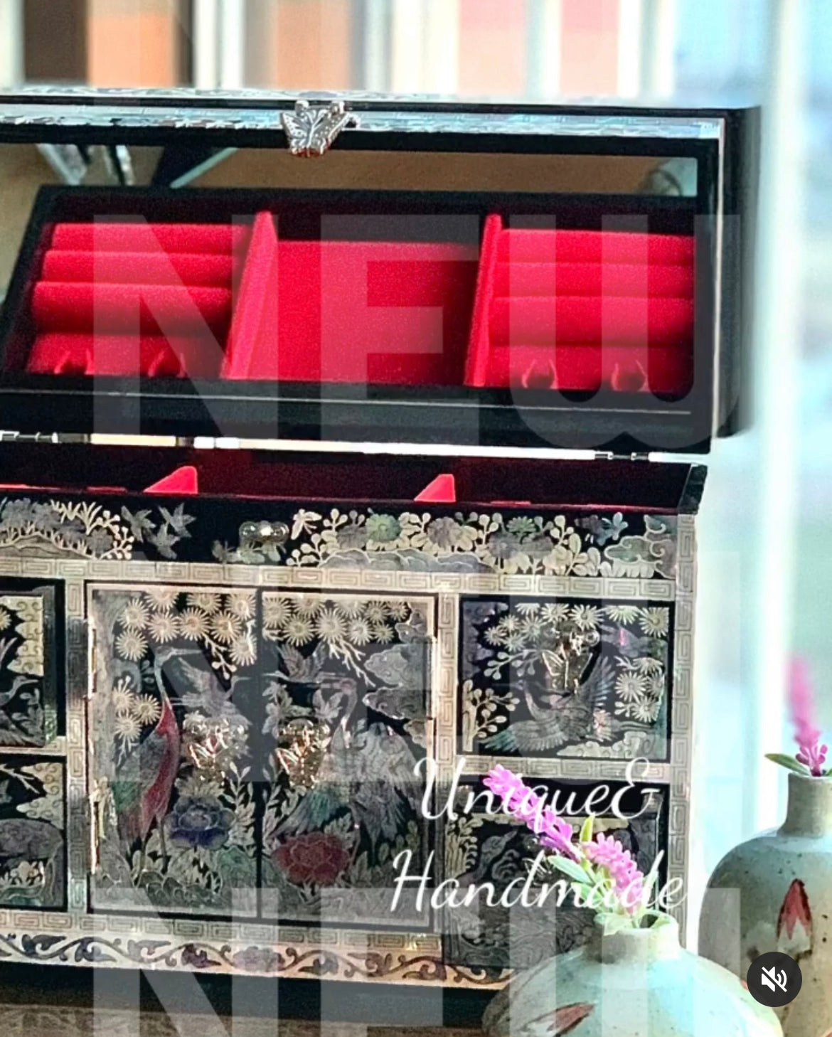 Korean Key Plaque Norigae with Peony Pattern - Frame Option – ArtinKo